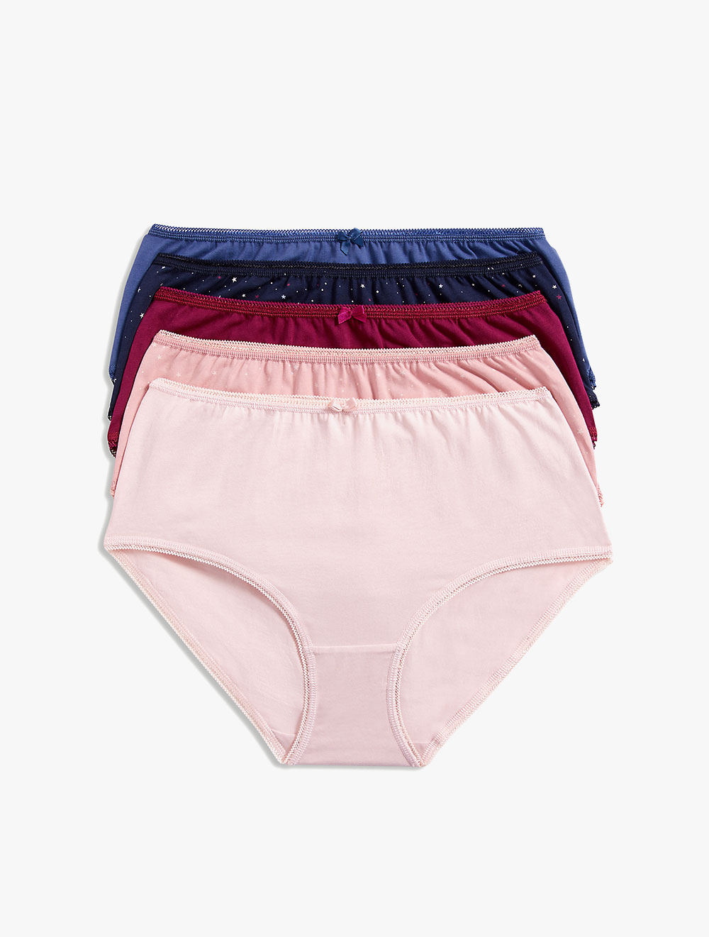 5pk Cotton Rich Lycra® High Rise Knickers