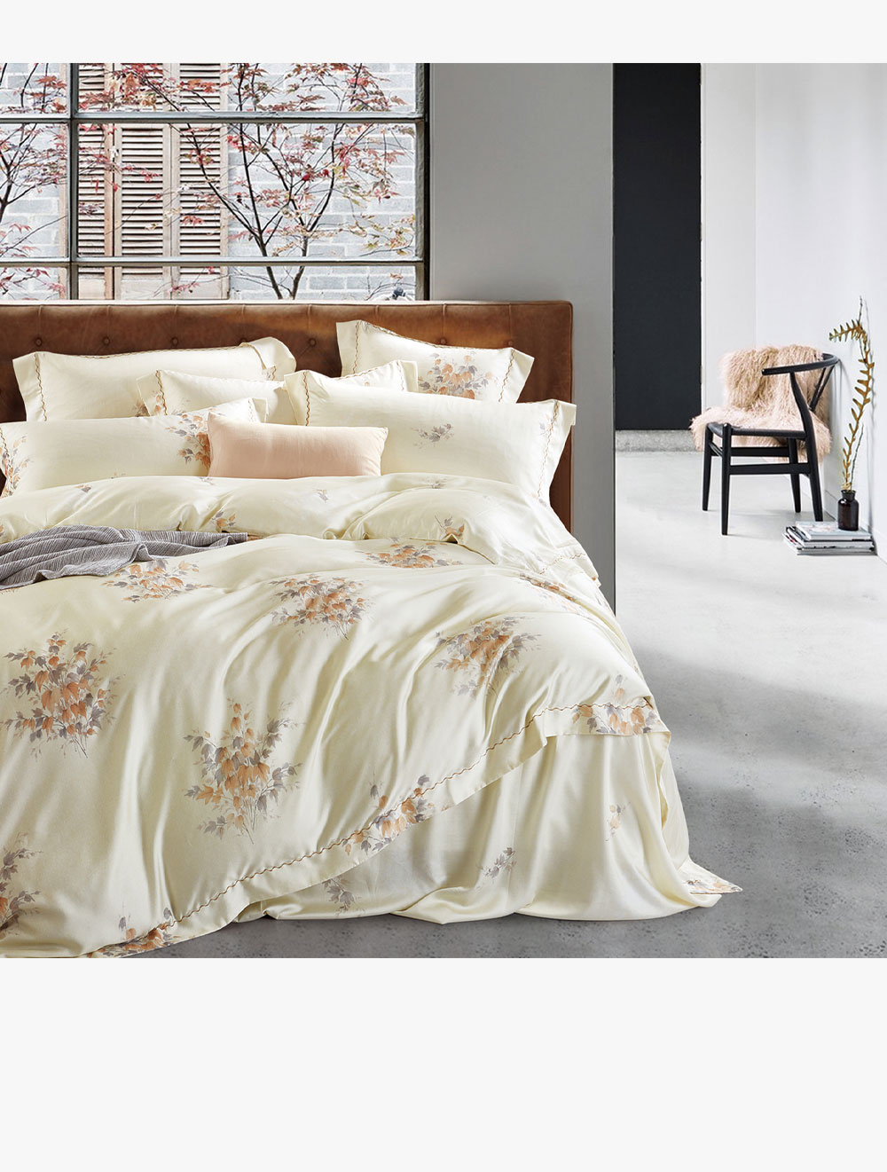 EDELWEISS FITTED SHEET SET 200 CM X 200 CM