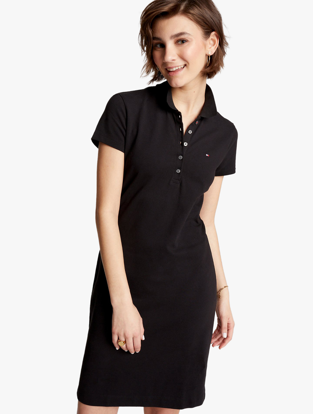 Tommy Hilfiger - SOLID POLO DRESS